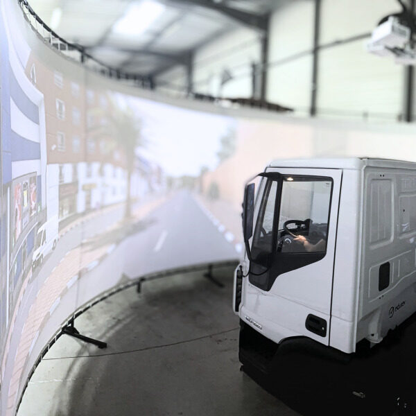HGV driving simulator: Cab range